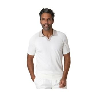 Gran Sasso Polo &agrave; col Skipper - Homme - Pulls - Blanc - Taille: M