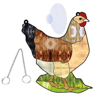 FOMIYES Acryl Henne zum Aufh&auml;ngen Wetterfeste H&uuml;hner Wohndekoration Transparente Fensterdeko f&uuml;r Garten Balkon und Wohnzimmer Vielseitiges H&auml;ngeornament f&uuml;r I