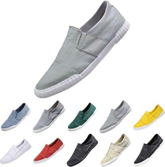 Generic Chaussures basses en toile pour homme - Respirantes - Chaussures plates &agrave; enfiler - Sans mains - Confortables - Chaussures de randonn&eacute;e - Chaussures d