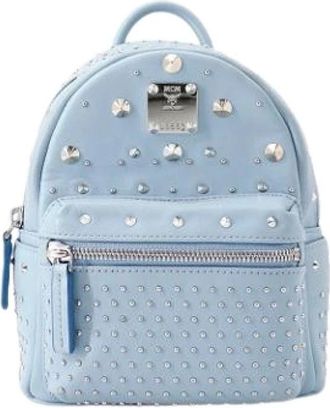 MCM Pre-owned Lederrucksack - - Pre-owned - Damen - Blau - ONE SIZE