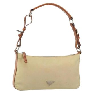 Prada Sac bandouli&egrave;re en nylon Pre-owned - Femme - Pre-owned - Beige - Taille: ONE Size