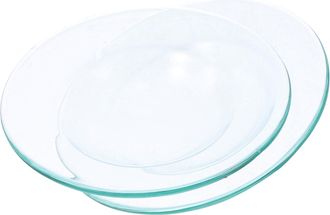 Cabilock 2 Stück Glas Wachswärmeplatten Aromatherapie Öl Schmelzaufsätze Aromatherapielampe Zubehör Mittlere Größe 120mm Transparent Geeignet Für Wohnzimmer Sc