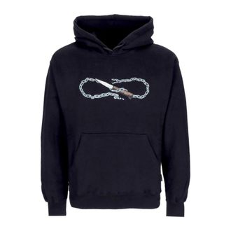 PROPAGANDA Schwarzer Logo Chain Hoodie - - Sweatshirts & Hoodies - Herren - Schwarzk - XL