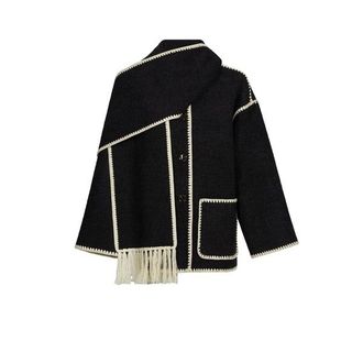 Toteme gemischte Wolljacke - schwarz