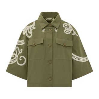 Max Mara Hemdjacke - - Jackets - Damen - Gr&uuml;n - M