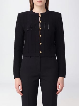 Balmain Rundhals-Cardigan aus Viskose mit gepr&auml;gten Kn&ouml;pfen
