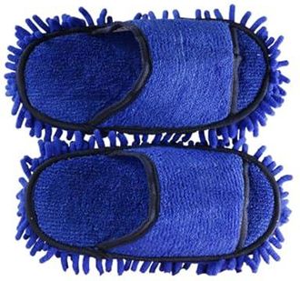 BESPORTBLE VANZACK Pantoufles &agrave; &Eacute;pousseter Bleues Fonc&eacute;es Taille Unique Semelle en Chenille Lavable en Machine Chaussures DInt&eacute;rieur Antid&eacute;rapantes pour Nettoyag