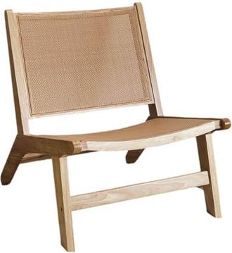 Altobuy Maya - Fauteuil Bas Effet Bois et Fa&ccedil;ades Rotin