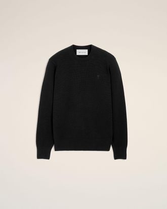 Ami Pull noir en laine Ami de Coeur Noir - XXL - Homme