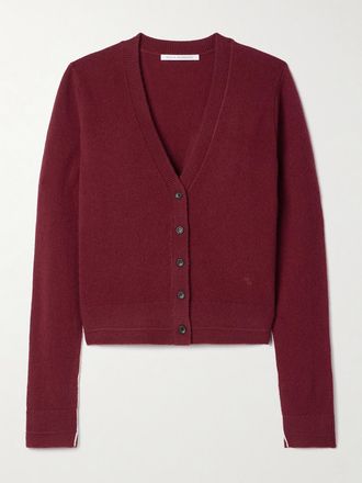 Maria McManus Cardigan En Laine Et Cachemire Mélangés Shrunken - Bordeaux