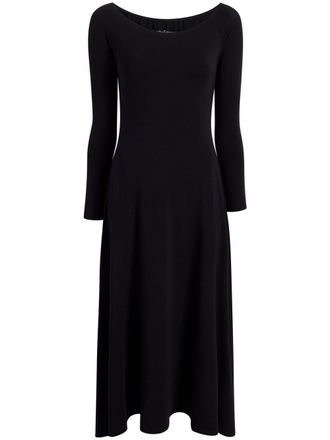 Another Tomorrow Kleid mit langen &Auml;rmeln - Schwarz