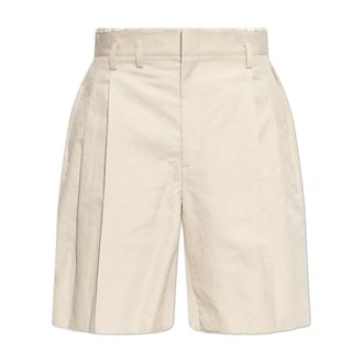 Maison Margiela Homme, Shorts, Beige, Taille: M Cotton Silk Shorts