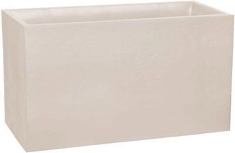 Eda Jardiniere Muret - EDA - Volcania - 116 L - Int&eacute;rieur/Ext&eacute;rieur - D&eacute;cor Pierre - 99,5 x 39,5 x H 60 cm - Beige Calcaire