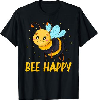 Bee Happy Honig Biene Imkerei Bienenz&uuml;chter Imker T-Shirt
