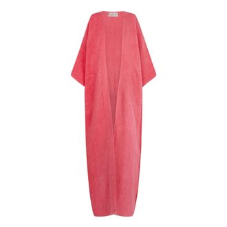 Cortana Oversized Leinen Kimono Jacke - - Blouses & Shirts - Damen - Rosa - L