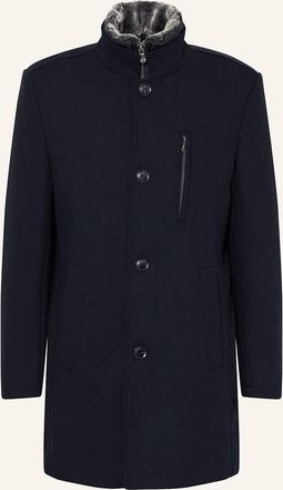 Strokesman's Strokesmans Mantel Mit Kunstfell Und Herausnehmbarer Blende schwarz