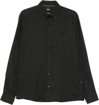 HUGO BOSS Homme, Chemises, Noir, Taille: 2XL Liam Button-down Shirt