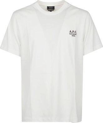 A.P.C. A.p.c., Homme, Tops, Blanc, Taille: L Standard Rue Madame T-shirt