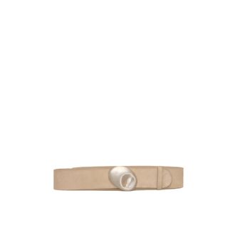 Cortana Wildleder-G&uuml;rtel mit Schnalle aus Sterlingsilber - - Accessories - Damen - Beige - ONE SIZE