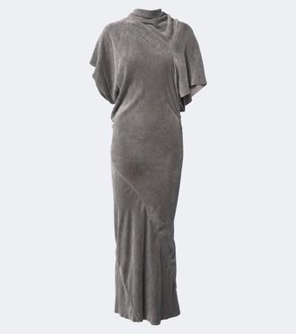 Rick Owens Robe midi Seb en velours