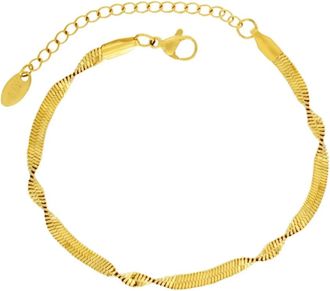 Dansk Copenhagen Elegantes Wasserdichtes Herringbone Armband - - Accessories - Damen - Gelb - ONE SIZE