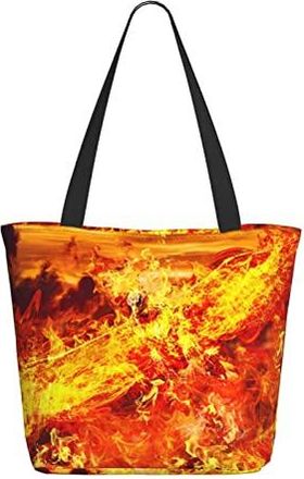 AOOEDM Flaming-Phenix Ladies Shopping Bag 13x11x7in.Le cadeau parfait pour la Saint-Valentin.Cest de la Saint-Valentin pour maman, fille, &eacute;pouse, etc