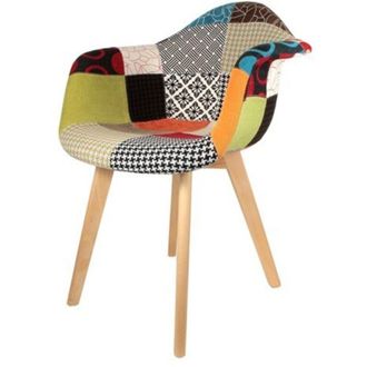 The Home Deco Factory The Home Deco Factory - Fauteuil Scandinave Patchwork Home Deco Factory