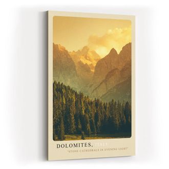 Paul Sinus Art Paul Sinus Kunstdruck 40x60cm Dolomiten Italien Berge Abendlicht Natur Panorama Dolomites Italy