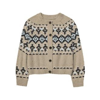 MC2 Saint Barth Cardigan Fair Isle - - Knitwear - Damen - Beige - S