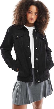 Brave Soul Veste en jean oversize - Noir