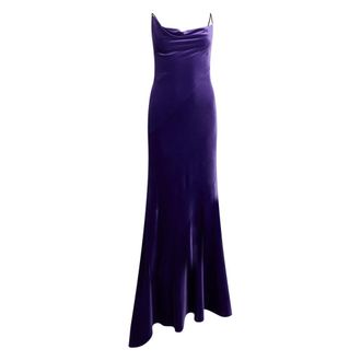 Philosophy di Lorenzo Serafini Femme, Robes, Violet, Taille: 34 FR Robe Longue en Velours