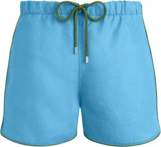 Vilebrequin Homme, Maillots de bain, Bleu, Taille: XL Linen Swim Shorts Solid