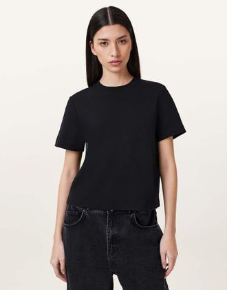AllSaints Lisa - T-Shirt in Schwarz