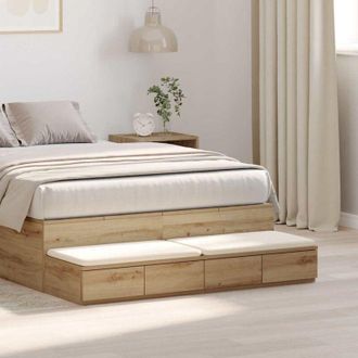 vidaXL Tiroirs de lit avec tiroir ch&ecirc;ne artisanal 120 x 36.5 x 16.5 cm Vidaxl