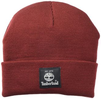 Timberland Herren Short Watch Cap with Woven Label Winter-Hut, Syrah, Einheitsgr&ouml;&szlig;e