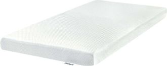 Beliani Matelas en Mousse pour Lit B&eacute;b&eacute; 60 x 120 cm avec Housse Fermeture &Eacute;clair Rembourr&eacute; Blanc Hushy