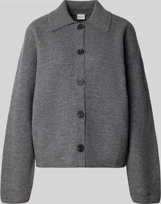 Stefanel Cardigan aus Wolle mit Umlegekragen und Knopfleiste