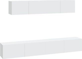 vidaXL Ensemble de meubles TV 4 pcs Blanc Bois dingénierie vidaXL