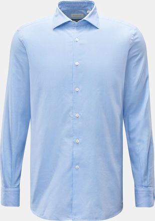 Glanshirt Herren - Oxford-Hemd Haifisch-Kragen hellblau