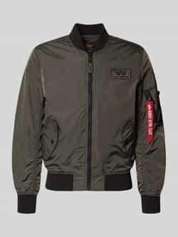 Alpha Industries Regular Fit Bomberjacke mit Logo-Patch