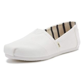 Toms Classic Damen Wei&szlig; Leinwand/Leinen Espadrilles-UK 7 / EU 40