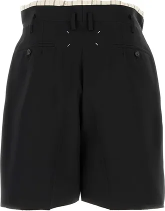 Maison Margiela Black Exterior: Wool Bermuda Short