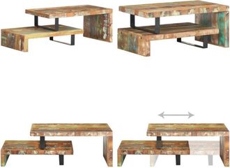 vidaXL 2-tlg. Couchtisch-Set Recyceltes Massivholz - Couchtisch - Holzm&ouml;bel - Recyceltes Holz - Vintage Stil - Wohnzimmer Dekoration - Home & Living