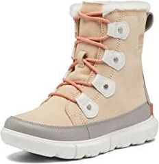 Sorel Femme Explorer Joan Wp Snow-boots, Nova Sand Sea Salt Explorer 2 Joan Faux Fur, 38 EU