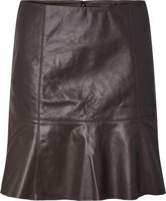 Vero Moda Yascolly Mw Naplon Leather Skirt Noos
