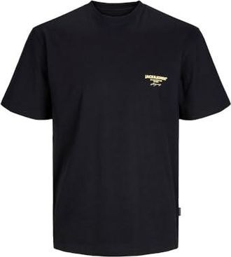 Jack & Jones JORBORA Branding Tee SS Crew Neck BLK, Noir, M