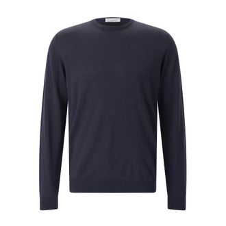Roberto Collina Rundhals-Strickpullover - - Knitwear - Herren - Blau - XL