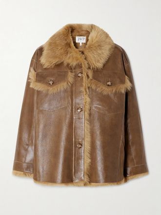 TWP Aspen Wendbare Jacke Aus Shearling - Braun