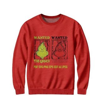 Generic Le Grinch Pull De Noel Homme 2025 Christmas Costume Adulte zippé col Rond Sweater Deguisement Noel Vetement The Femme Sweatshirts Pyjama Sweat Drole F