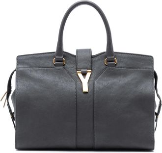 Saint Laurent Hobo Bags - Medium Leather Cabas Chyc Satchel - Gr. unisize - in Grau - f&uuml;r Damen